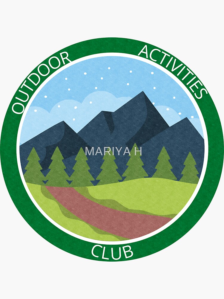"yuru camp outdoor activates club" Sticker for Sale by MARIYA H | Redbubble