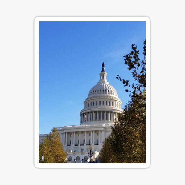 "United States Capitol Building" Sticker by Madameblue5 | Redbubble