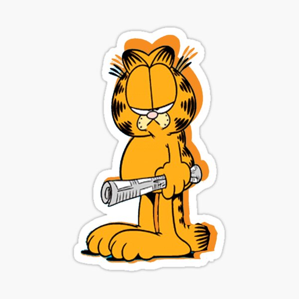 "Garfield - Grumpy (Garfield)" Sticker for Sale by redblueyellowd ...