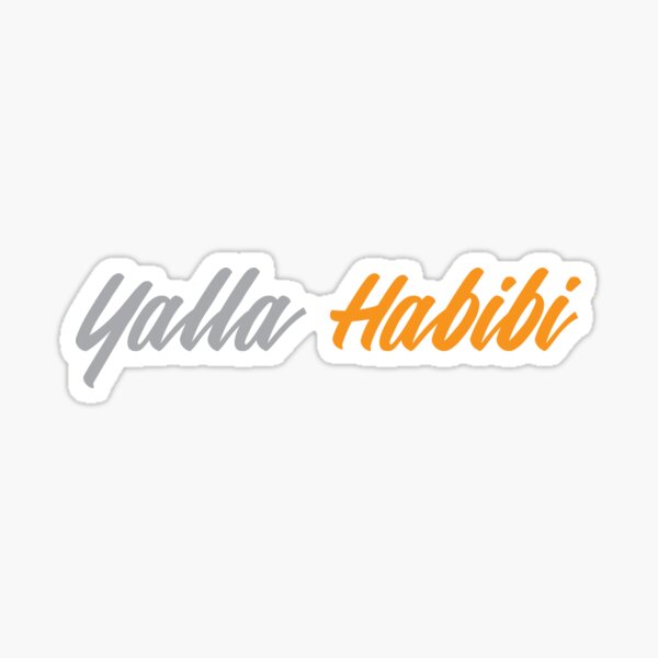"Yalla Habibi love Design " Sticker by MissDewi | Redbubble