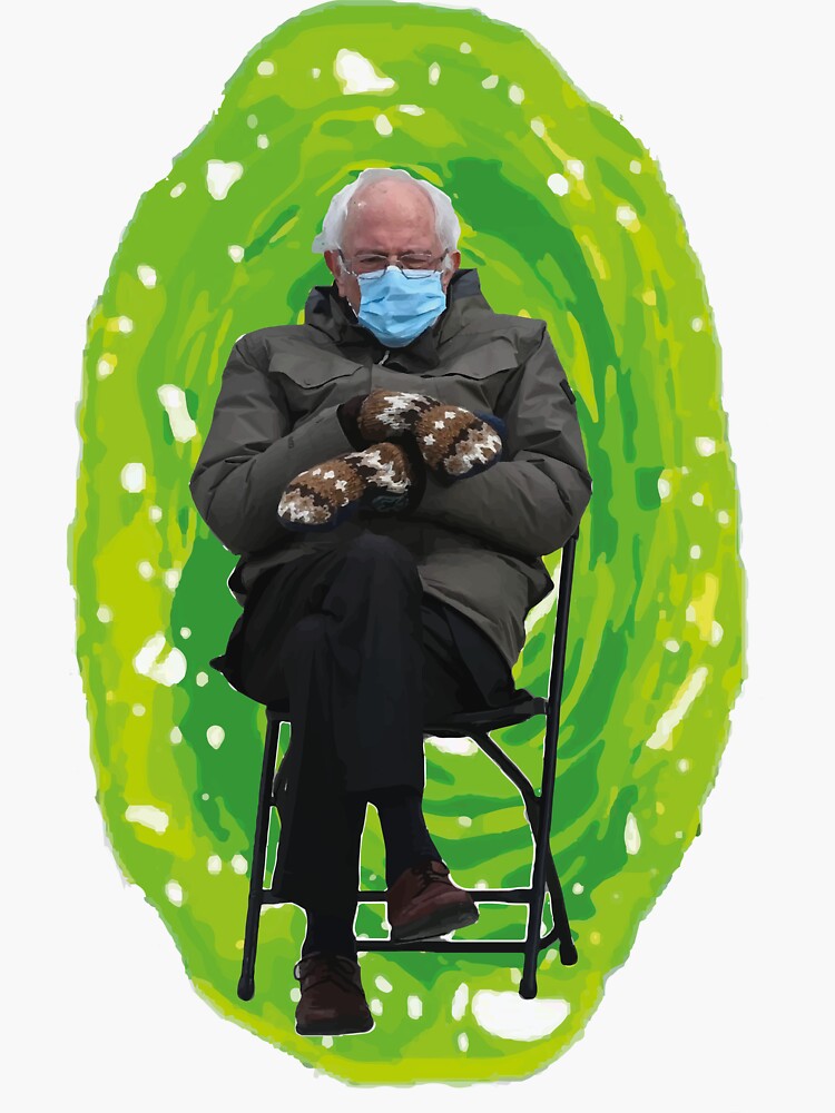 "welcome to the bern gang spiral meme 2020 bernie sanders mittens viral ...