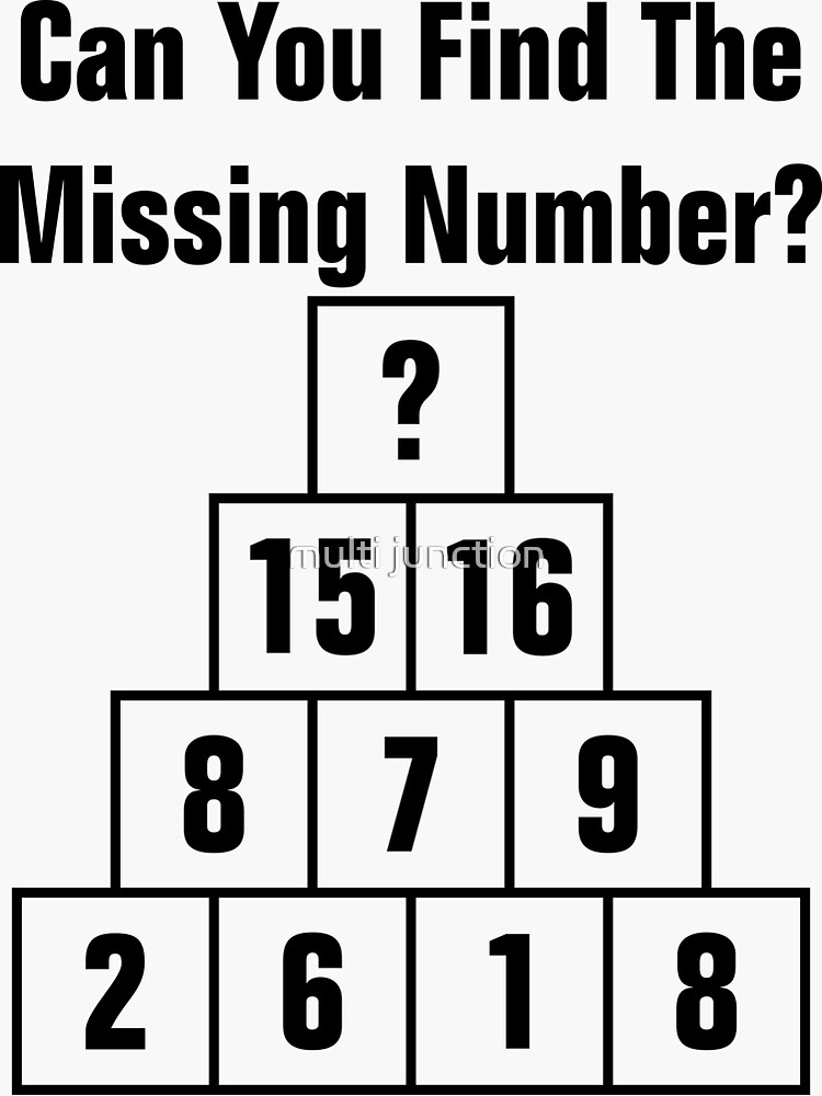 "math riddles" Sticker for Sale by Maria196 | Redbubble