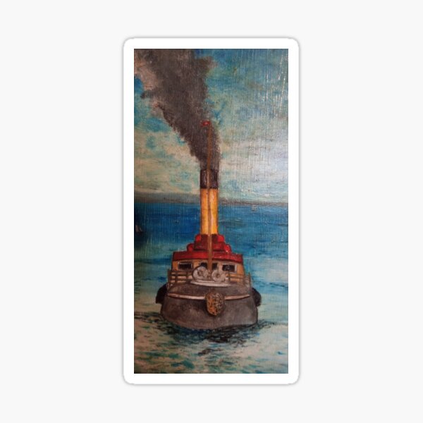 "Steam tug boat" Sticker by RowlandGlaysher | Redbubble