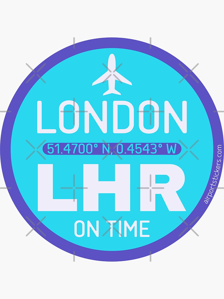 "London LHR airport badge style" Sticker for Sale by Aviators | Redbubble