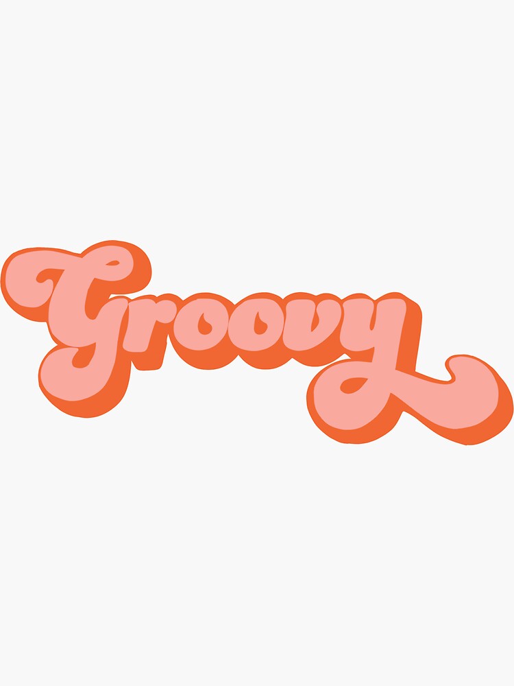 "groovy boho word art" Sticker for Sale by lindseymyree | Redbubble