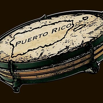 "Puerto Rico pandereta plenera, pandero plenero or plenera" Sticker for ...