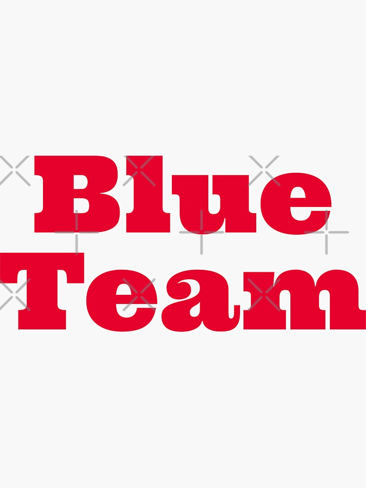 "Blue Team" Sticker by MadCat83 | Redbubble