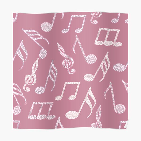 "Cool Modern Music Notes Artwork" Poster for Sale by xpressio | Redbubble