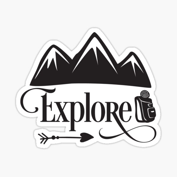 "Explore" Sticker by Yomiry | Redbubble