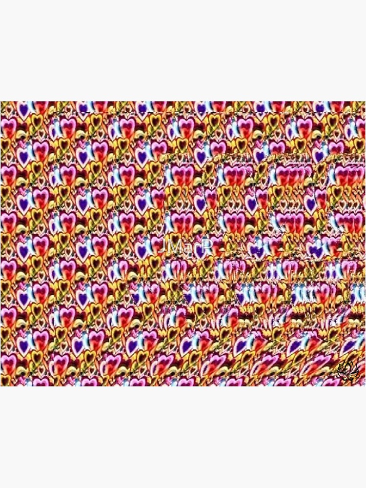 "I Heart (Love) You Stereogram" Sticker for Sale by JMarP | Redbubble