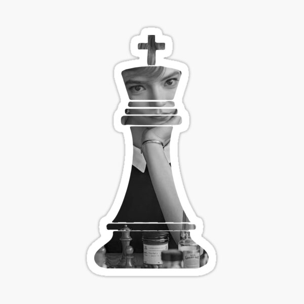 "King Beth Harmon" Sticker by thesansonius | Redbubble