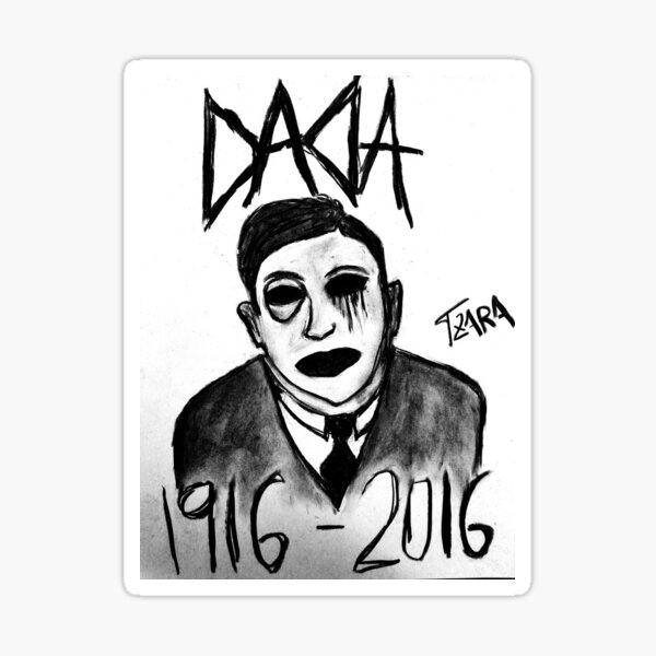 "DADA CENTURY ANNIVERSARY TZARA #3" Sticker for Sale by BDstore | Redbubble