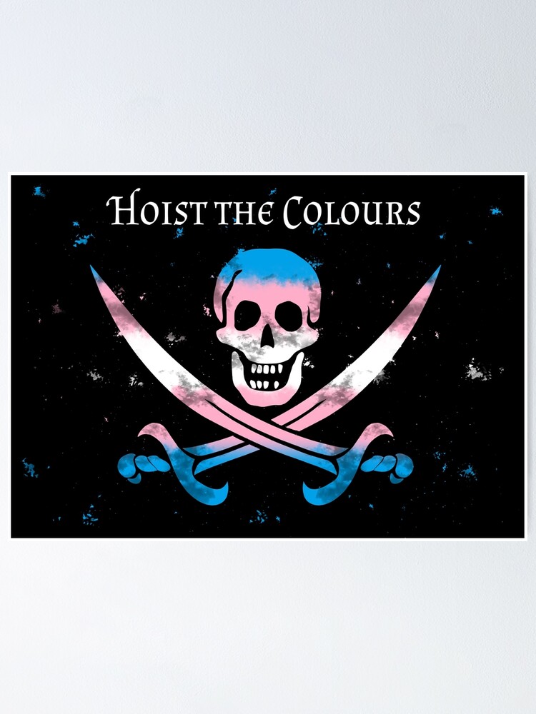 "Trans Pirate Flag - Hoist The Colours" Poster for Sale by ...