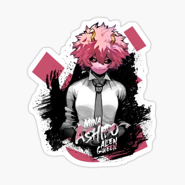 "The Alien Queen - Mina Ashido" Sticker by chrispierreart | Redbubble