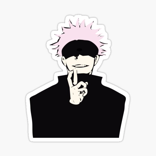 "Satoru Gojo " Sticker by Geometric-Faces | Redbubble