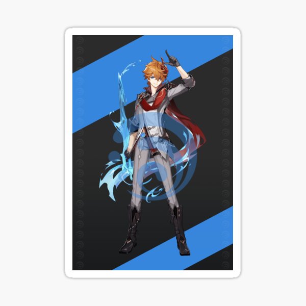 "Tartaglia Childe - Genshin Impact" Sticker for Sale by DandelionArtt ...