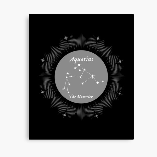 Star Sign Art Handmade Zodiac Sign Aquarius Goddess Linocut Relief ...