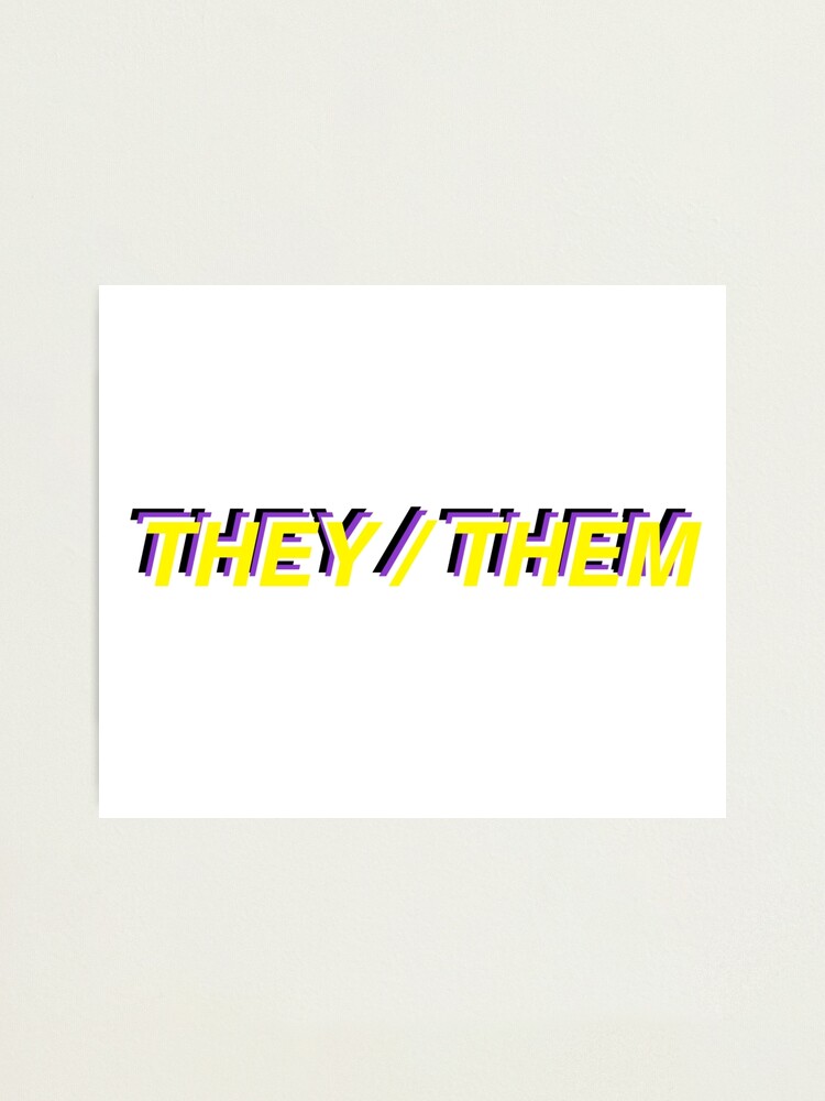 Lámina fotográfica «Ellos / Ellos Pronombres Gráfico de color no ...