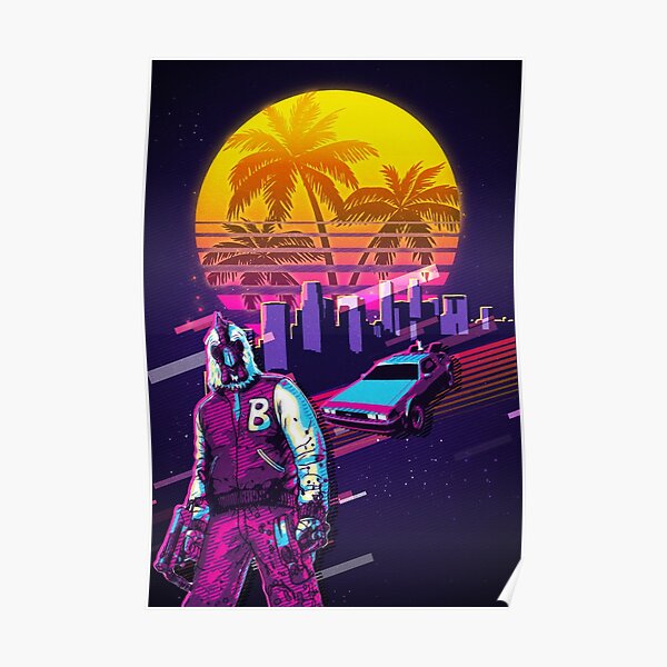 "Hotline Miami Outrun (NO TEXT)" Poster for Sale by Ratch2929 | Redbubble