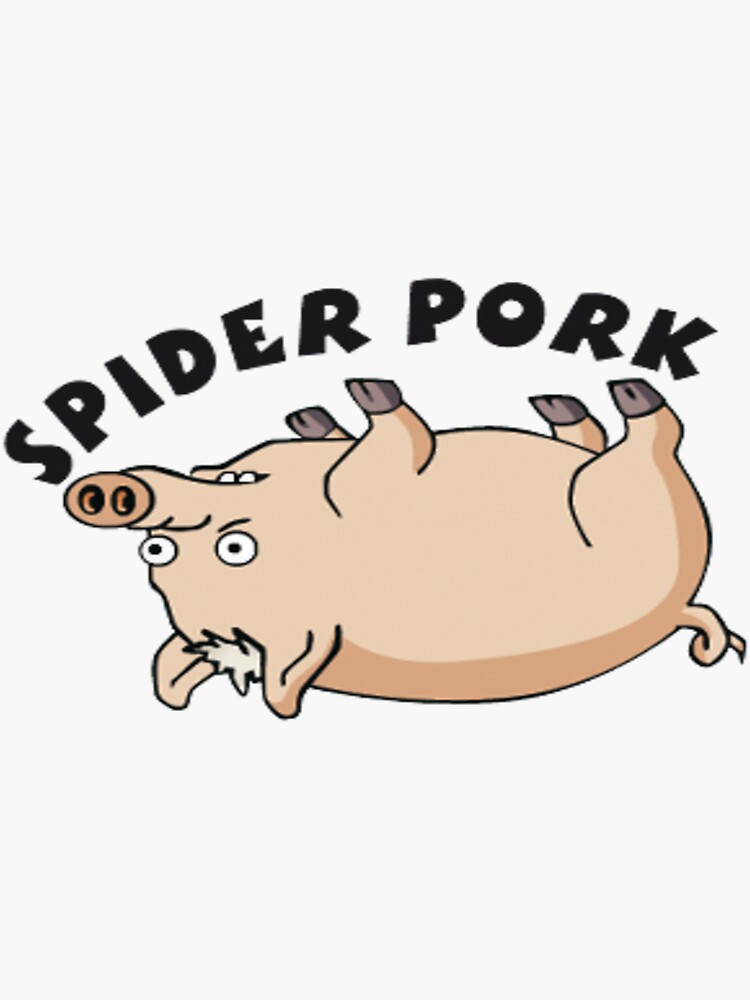 "Spider pork" Sticker for Sale by Natashiasdress | Redbubble