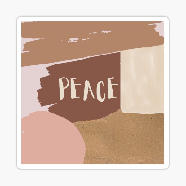 "Peace Neutral Colors Aesthetic " Sticker for Sale by alliholli | Redbubble