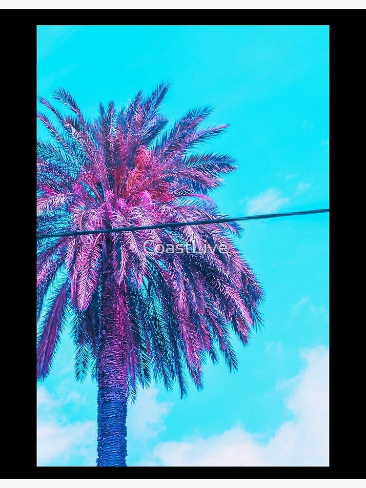 "Neon pink palm tree " Poster by CoastLive | Redbubble