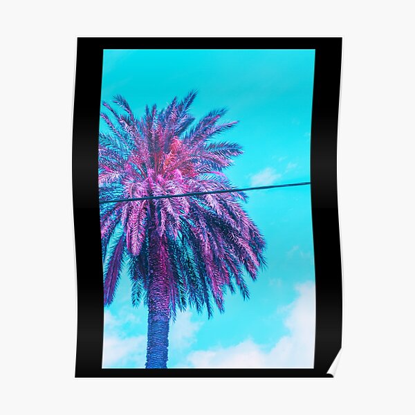 "Neon pink palm tree " Poster by CoastLive | Redbubble