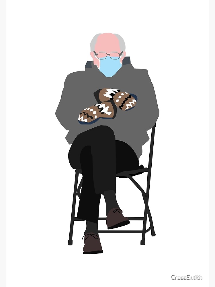 "Sitting Bernie" Poster for Sale by CrassSmith | Redbubble