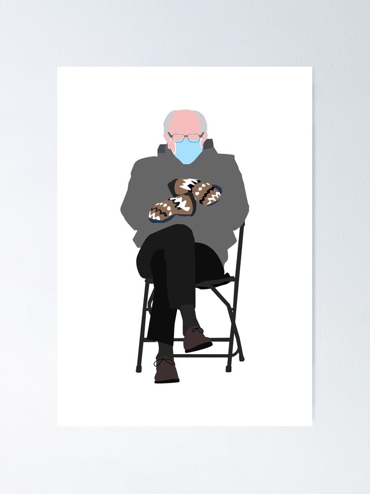 "Sitting Bernie" Poster for Sale by CrassSmith | Redbubble
