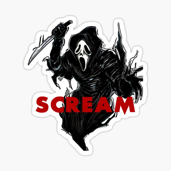 "Scream Movie" Sticker for Sale by alessiofano | Redbubble