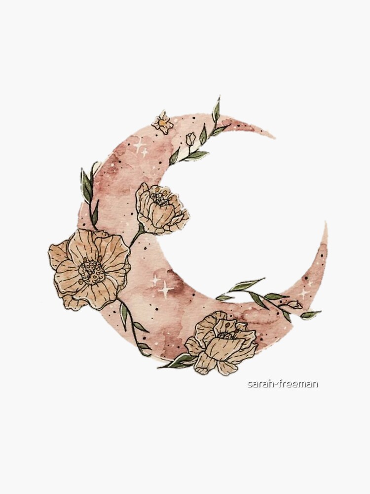 "Flower Moon" Sticker for Sale by sarah-freeman | Redbubble