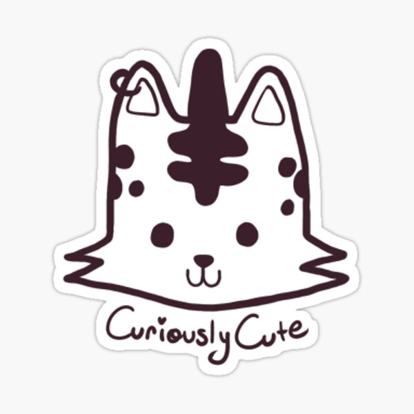 "Curiously Cute " Sticker by kbandzz | Redbubble