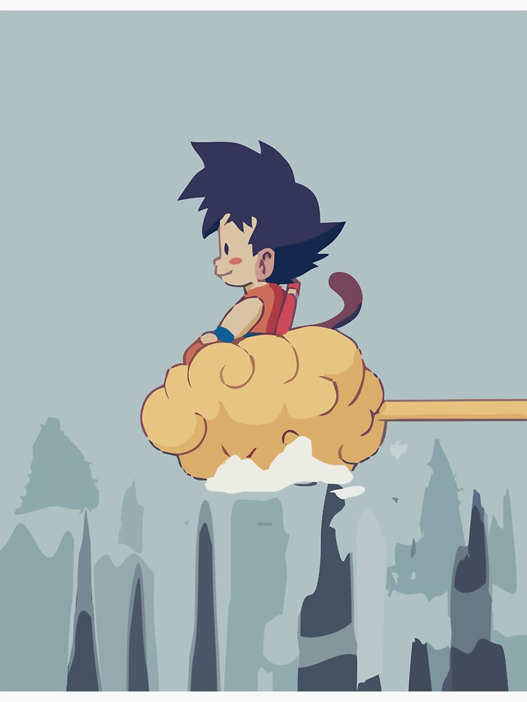 "Goku Flying Nimbus" Sticker by alangar | Redbubble
