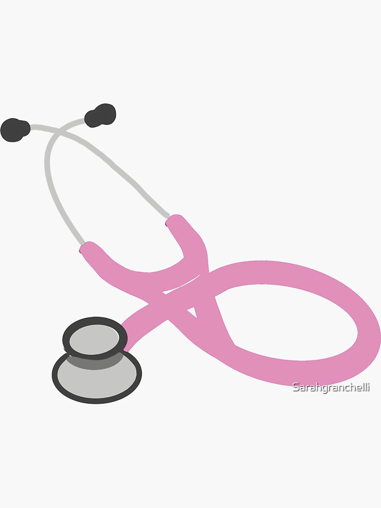"Pink Stethoscope" Sticker for Sale by Sarahgranchelli | Redbubble
