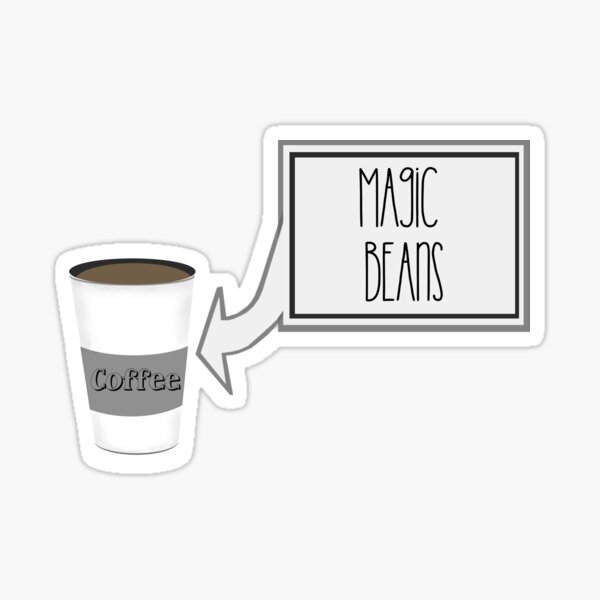 "Magic Beans" Sticker for Sale by lezell | Redbubble