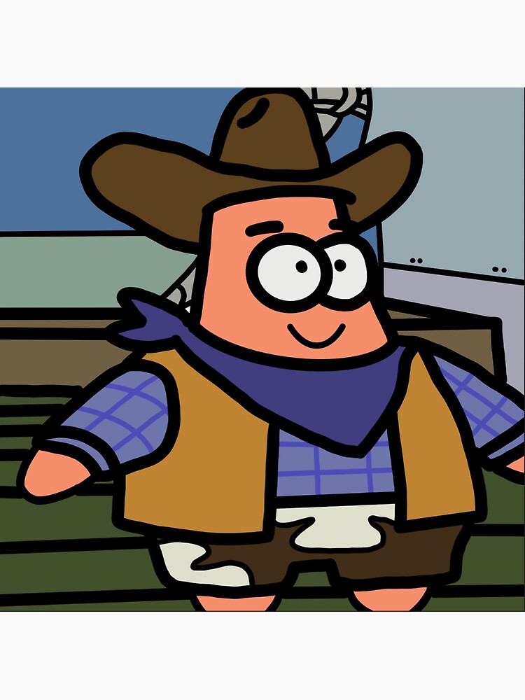 "cowboy patrick meme" Sticker for Sale by A1MEE | Redbubble