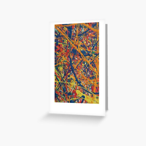 "Abstract Jackson Pollock Painting Original Art " Greeting Card by ...