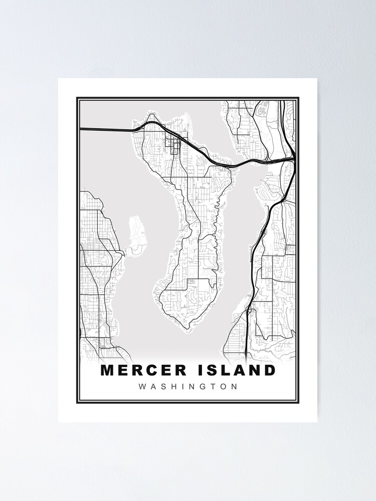 "Mercer Island Map" Poster by sibudas | Redbubble