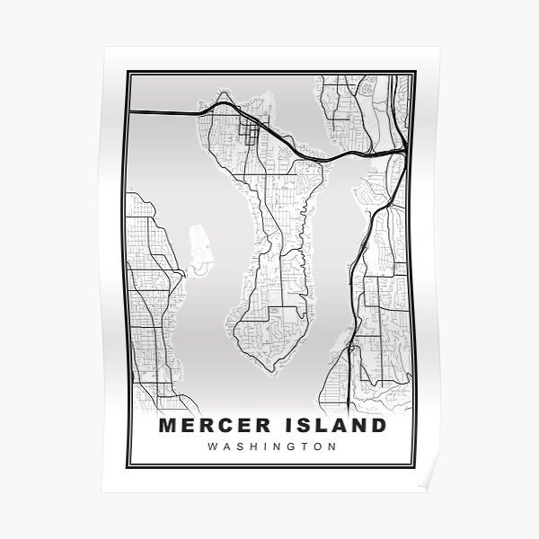 "Mercer Island Map" Poster by sibudas | Redbubble