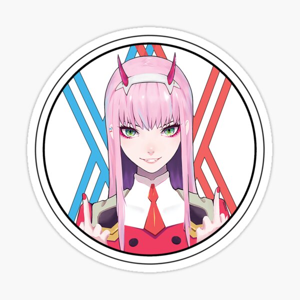 "Darling In The Franxx : Zero Two" Sticker for Sale by adarshajith ...