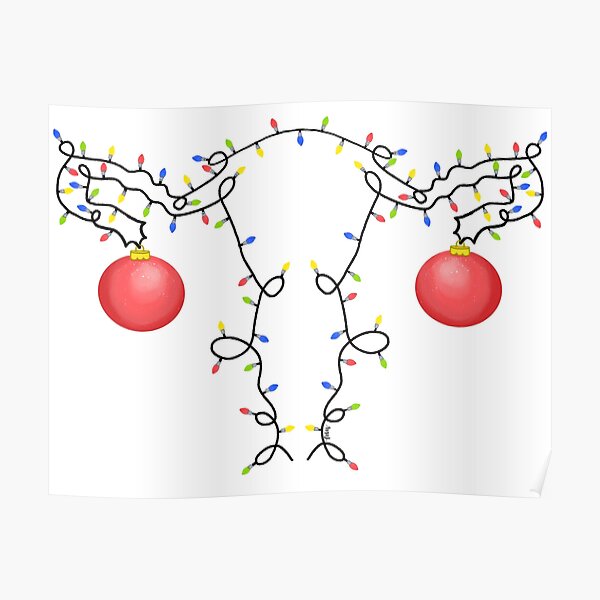 "Uterus Christmas lights Ornament " Poster by TienTaylor | Redbubble