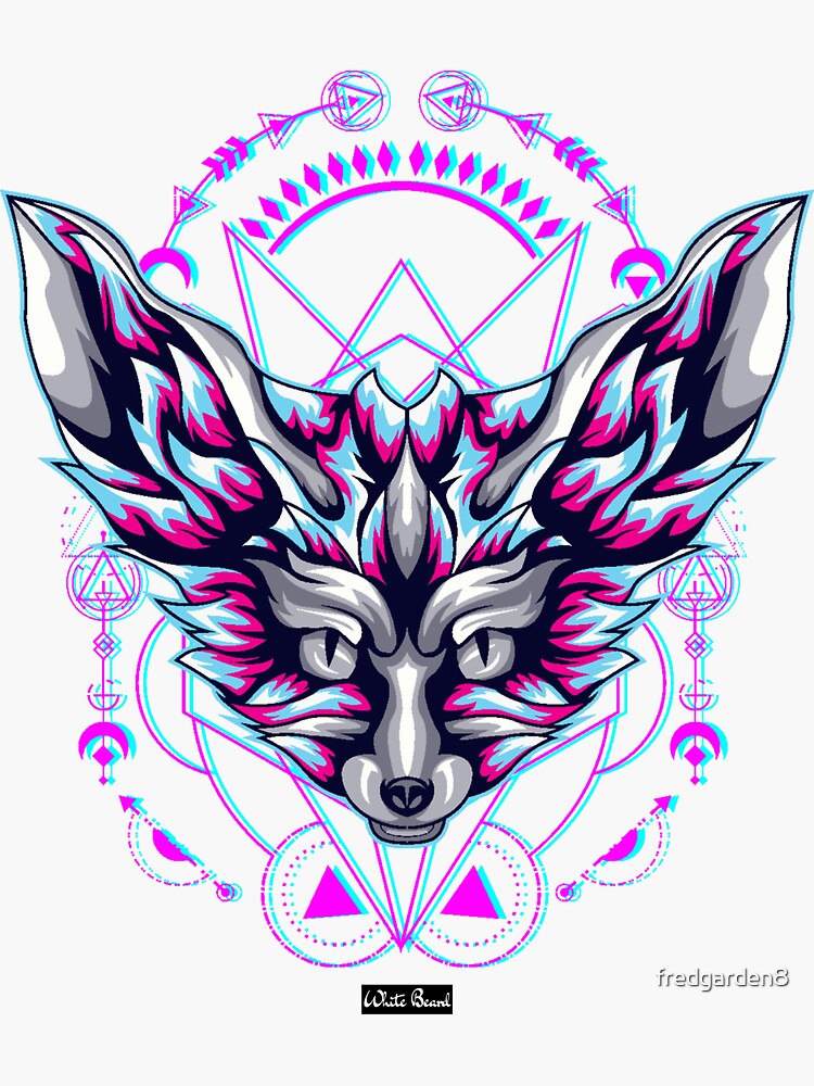 "Fox Glitch Pop Art " Sticker for Sale by fredgarden8 | Redbubble