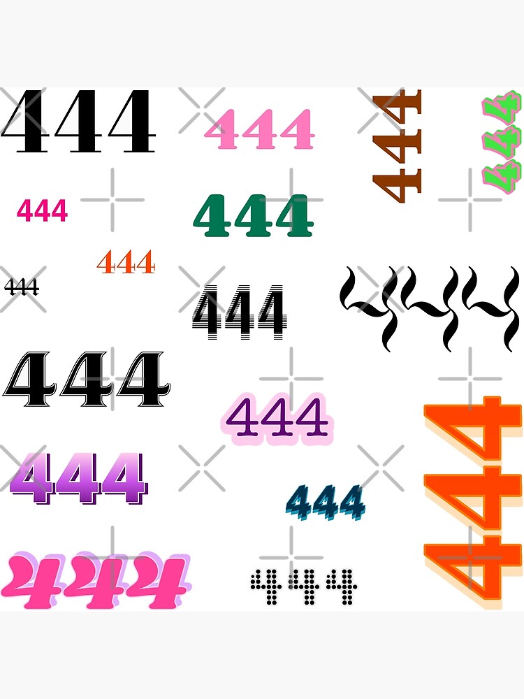 "444 Angel Number Intuition Word Art Variety Pack (Colorful ...
