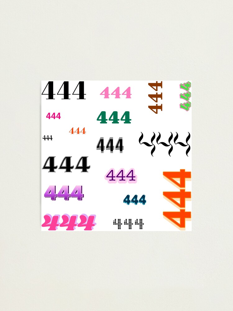 "444 Angel Number Intuition Word Art Variety Pack (Colorful ...