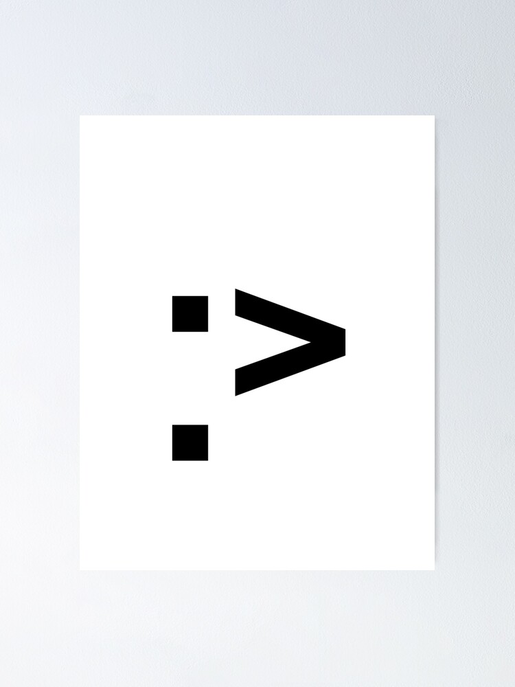 "Sideways Smiley Face - Emoticon " Poster by BigMovesHustler | Redbubble