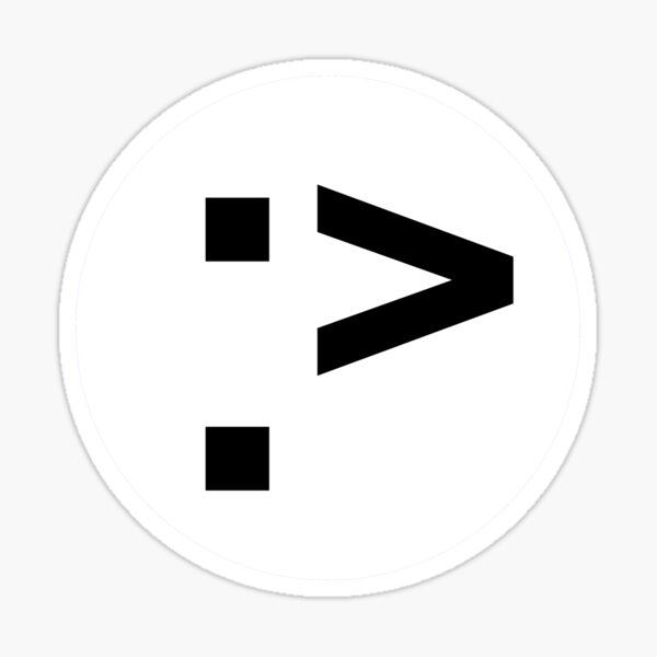 "Sideways Smiley Face - Emoticon " Sticker for Sale by BigMovesHustler ...