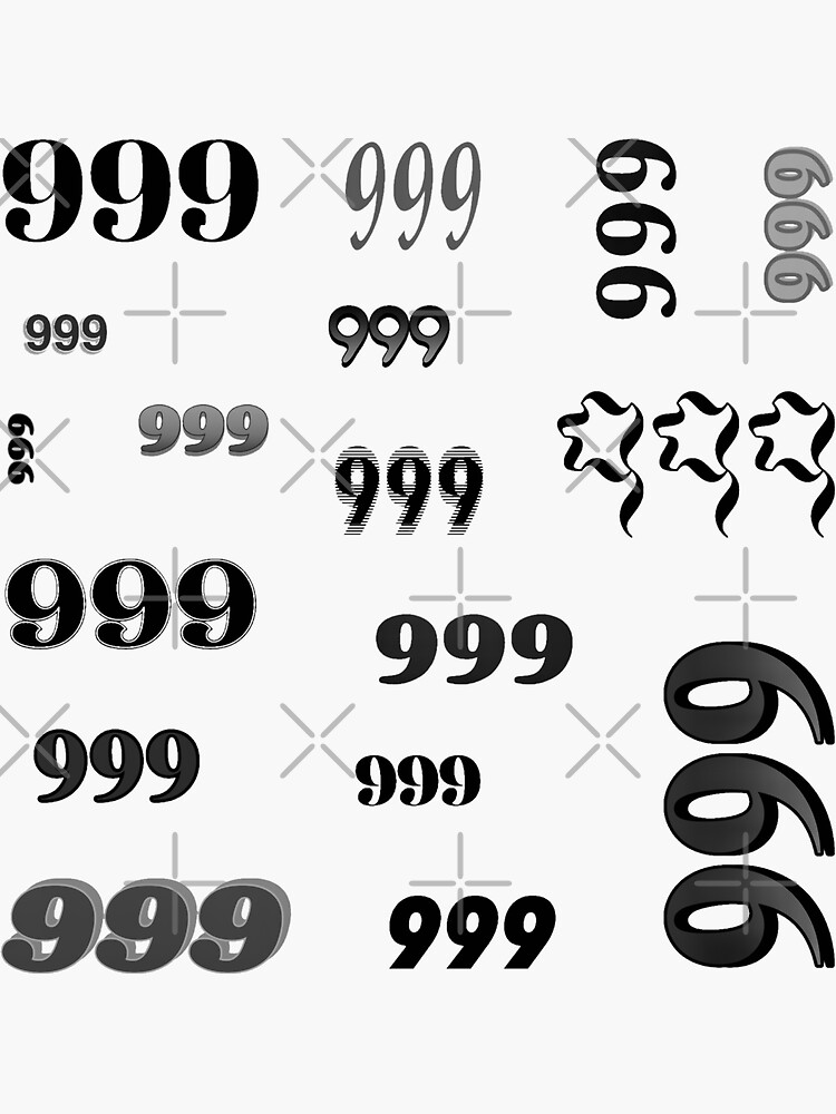 "999 /666 Angel Number Intuition Word Art Variety Pack (Black and White ...