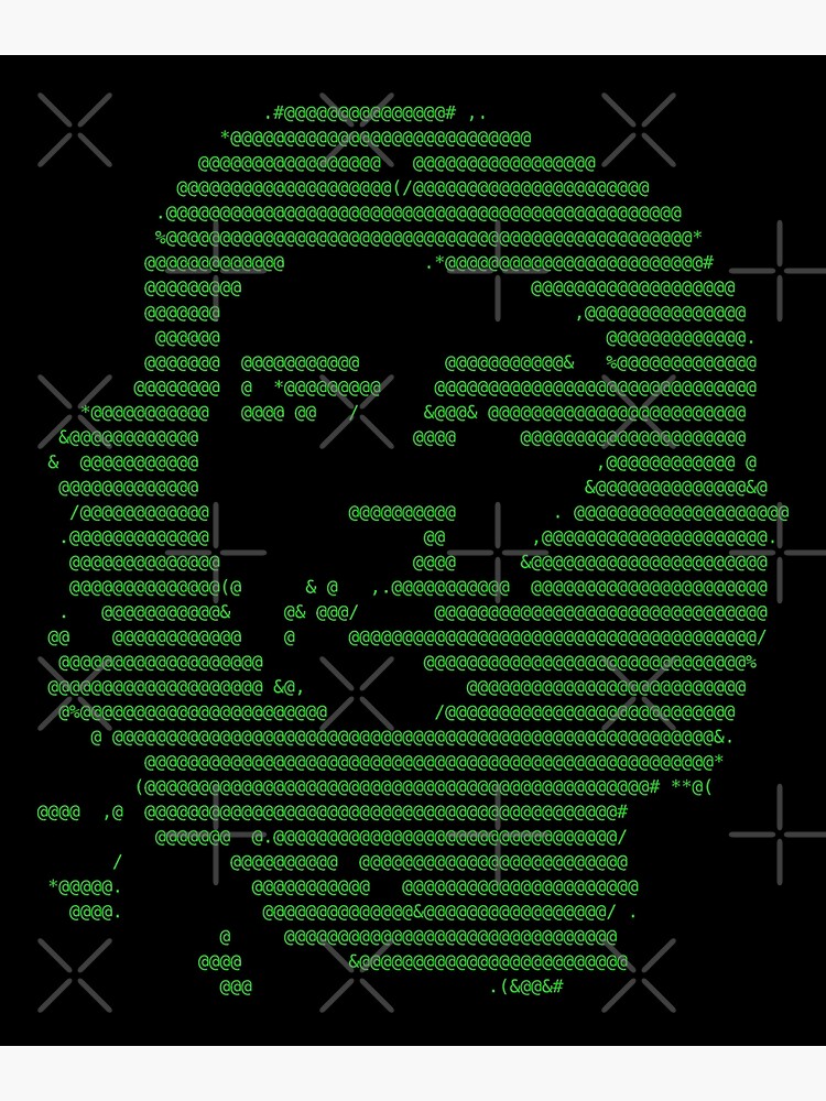 " Guevara ASCII art. Retro phosphor (green matrix) colors" Art Print ...