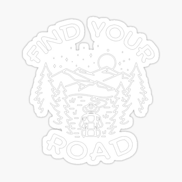 "Find Your Road" Sticker for Sale by kukuhivanart | Redbubble