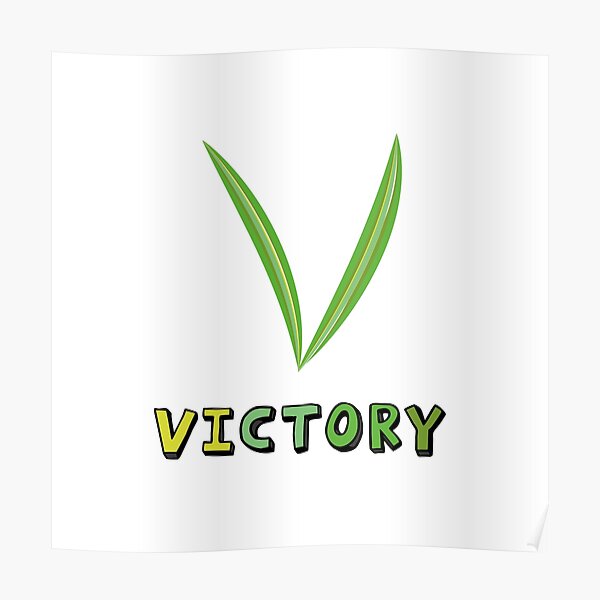 "Victory Leaves illust design" Poster for Sale by CocoSerre | Redbubble